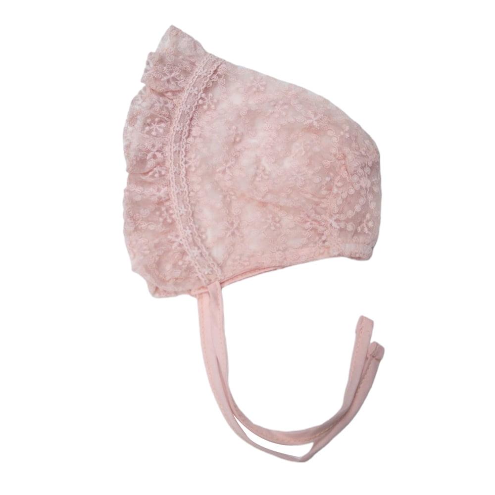 Tignapoo Korean Style Baby Clover Lace Embroidered Sun Hat - Infant Court Hat For 0-1 Year Olds  Wholesale Available In Pink  Safe And Comfortable For