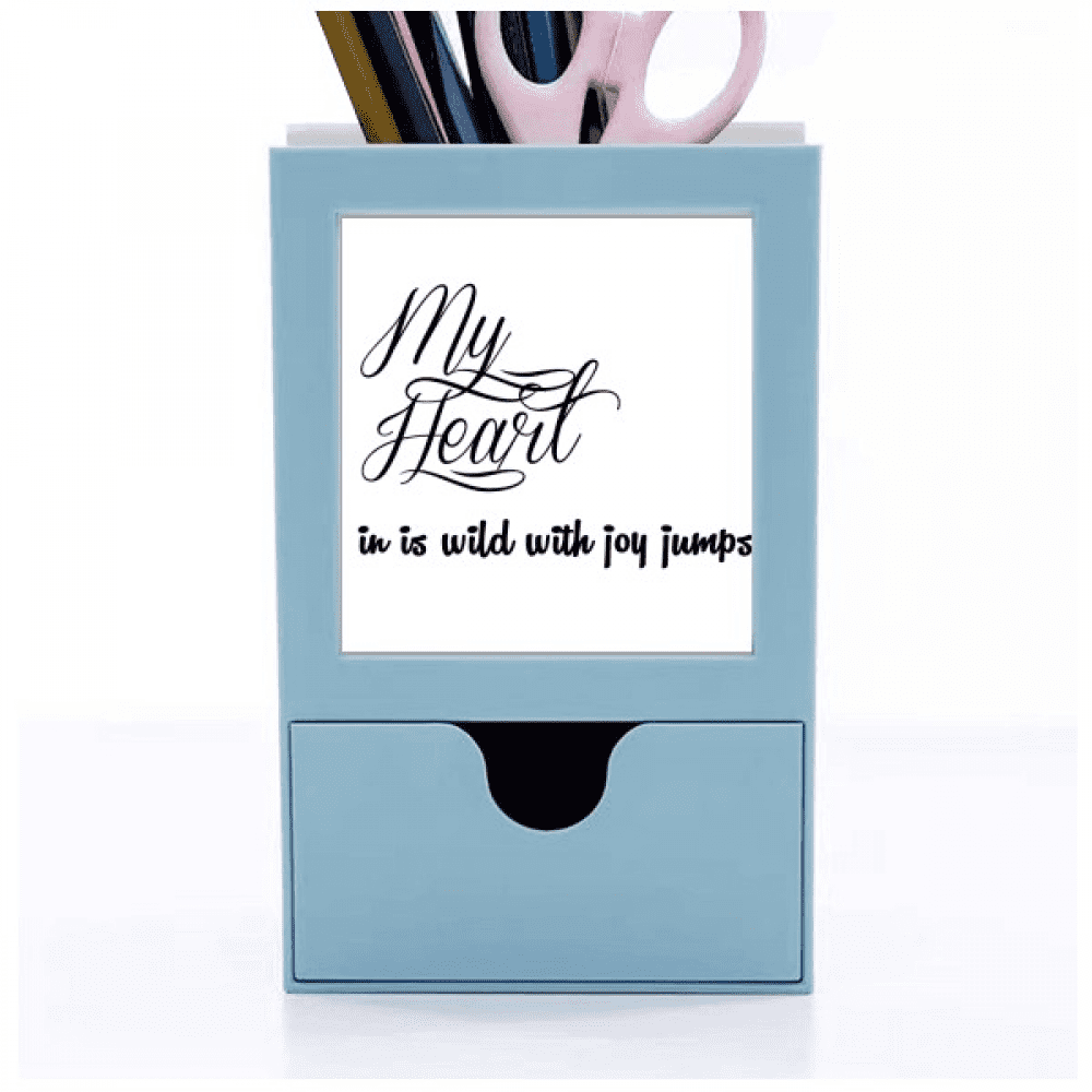 Famous Poetry Quote My Heart Joy Desk Supplies Organizer Pen Holder ...
