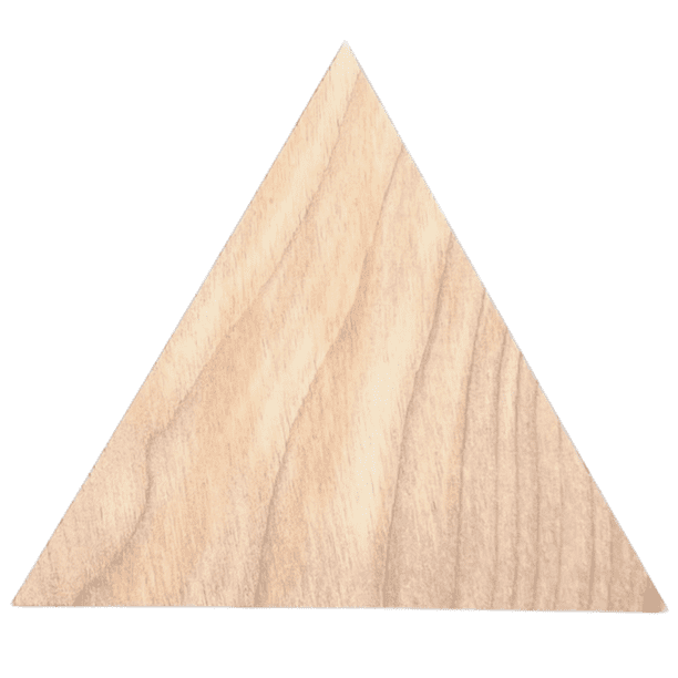 Krafty Supply Wood Triangles, 1/4" Thick Birch Wood, Bulk Set of 10 ...