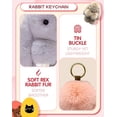 Bunny Keychain with Tin – Handmade Soft Plush Bunny Charm for Keys ...