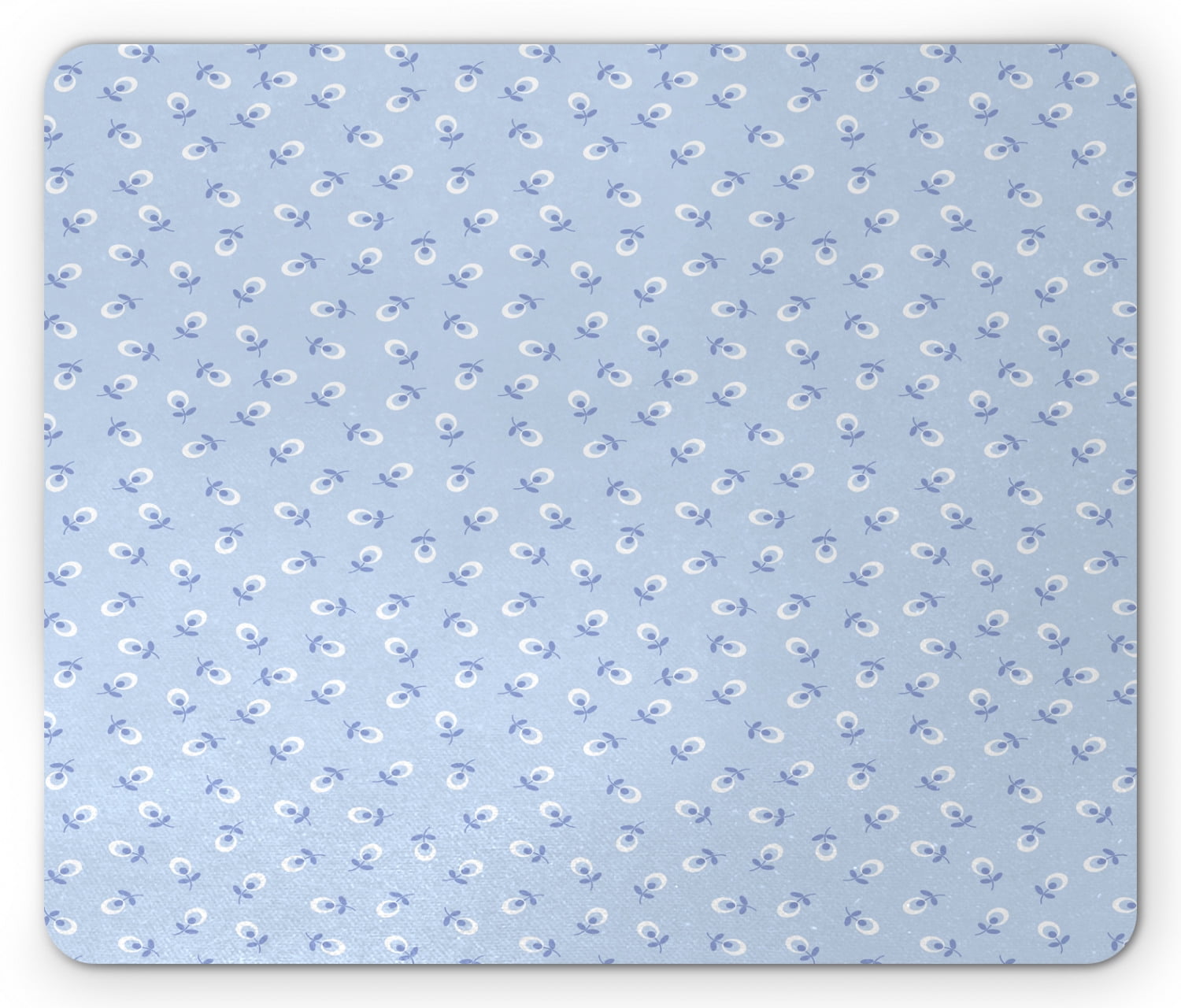 Floral Mouse Pad, Small Spring Flowers on Blue Background Romantic ...