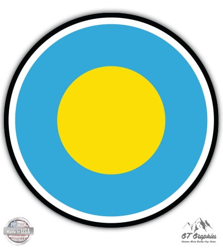 Palau Flag - 5" Vinyl Sticker - For Car Laptop I-Pad - Waterproof Decal ...