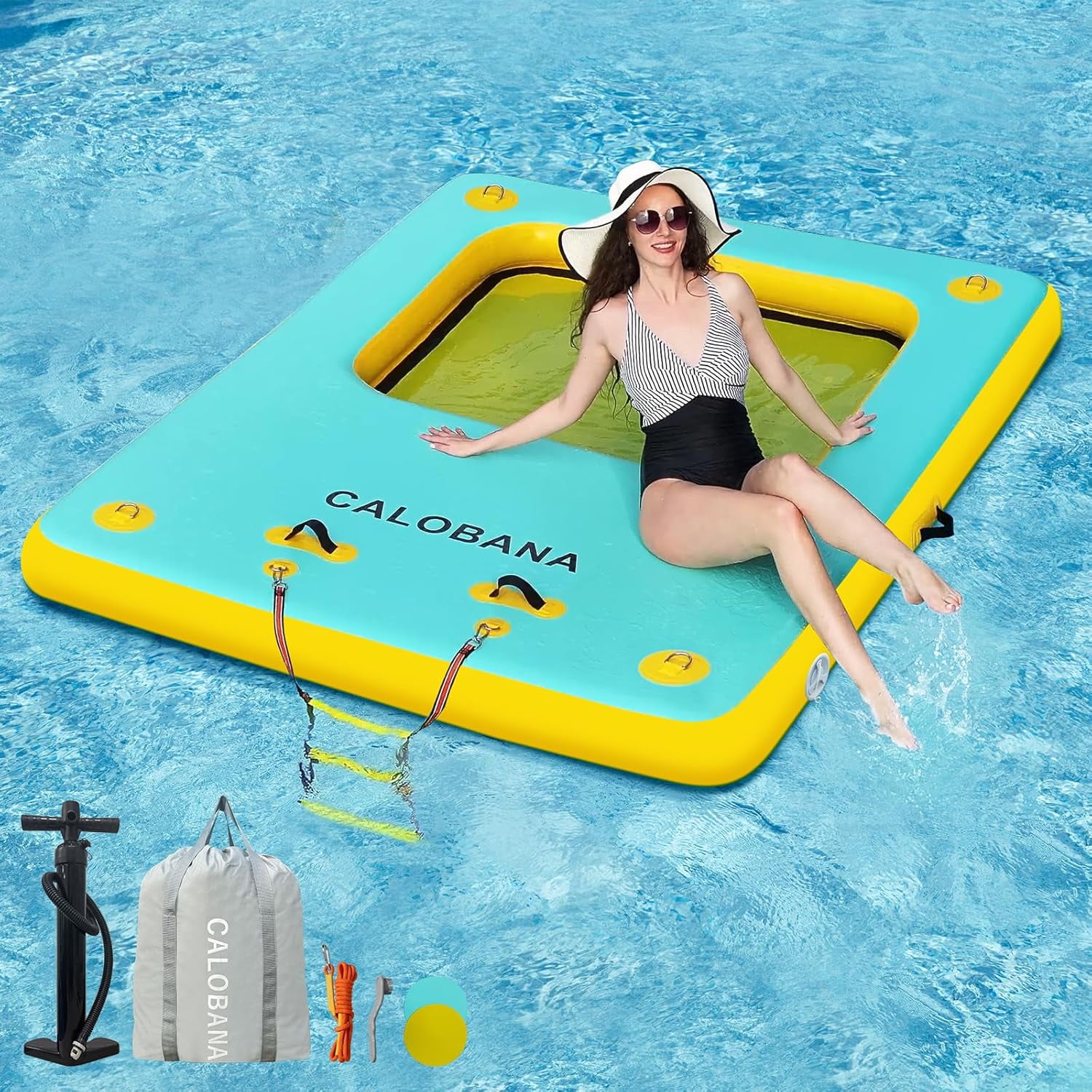 ParentInflatable Floating Dock, Lake Floats for Adults Floating Raft ...