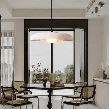Arturesthome Nordic Linen Pleated Fabric Pendant Light Lampshade ...