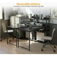 DESINO 55" Gaming Computer Desk, Gamer Table with Reversible Storage ...