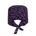Cauagu Purple Butterfly Pattern 1 Pcs Working Caps,Adjustable Working ...