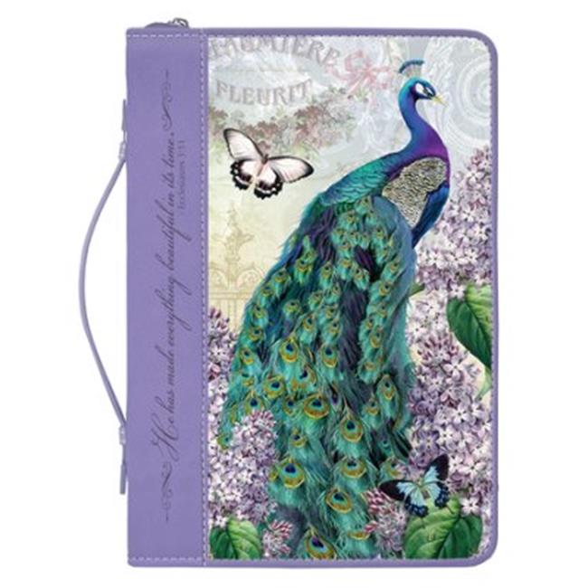 Divinity Boutique 190691 Peacock Printed Bible Cover - Extra Large ...