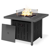 BAIDE HOME Gas Fire Pit Table, 32.5 Inch, Flint Gray, 50,000 BTU ...