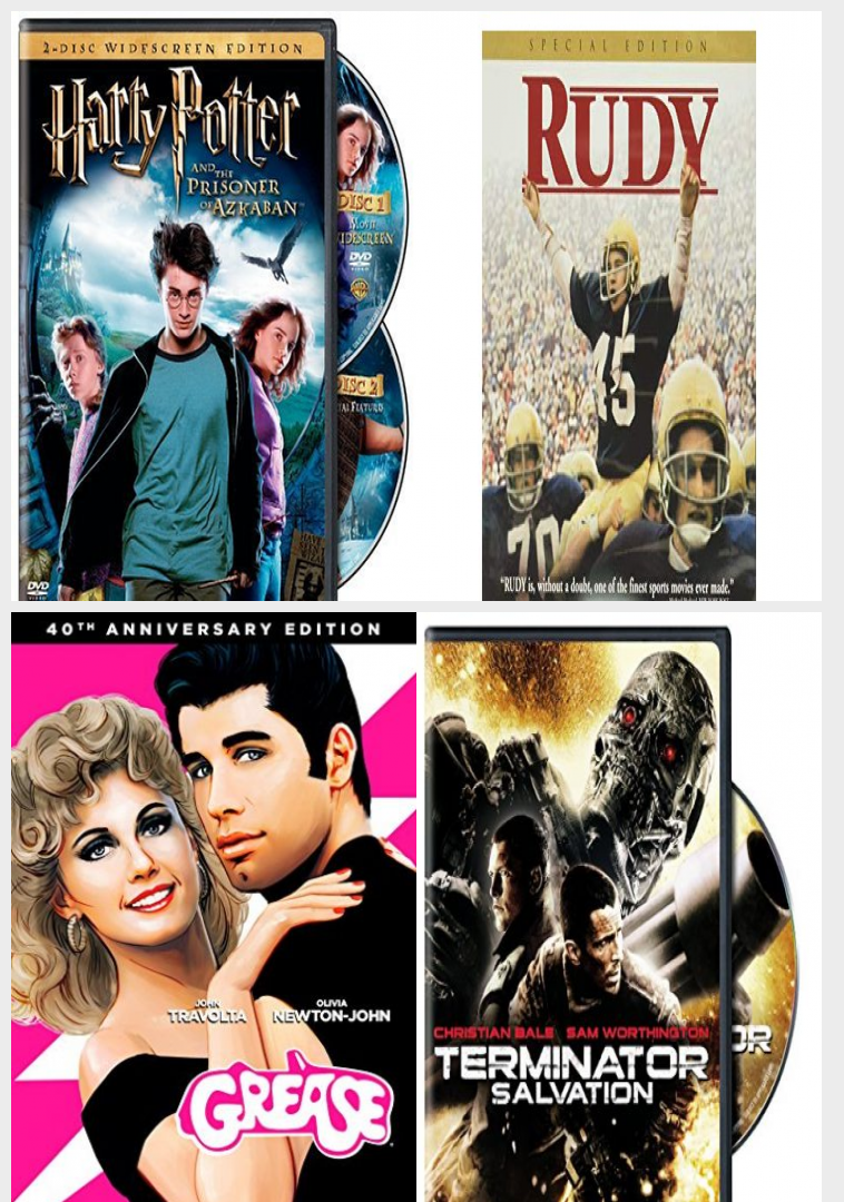 Assorted 4 Pack DVD Bundle: Harry Potter and the Prisoner of Azkaban ...