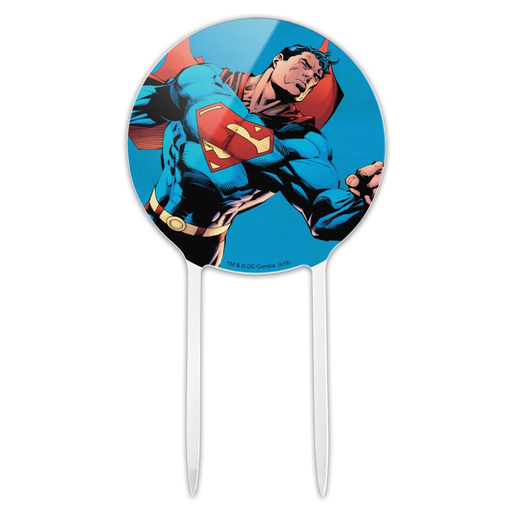 Acrylic Superman Character Cake Topper Party Decoration for Wedding ...