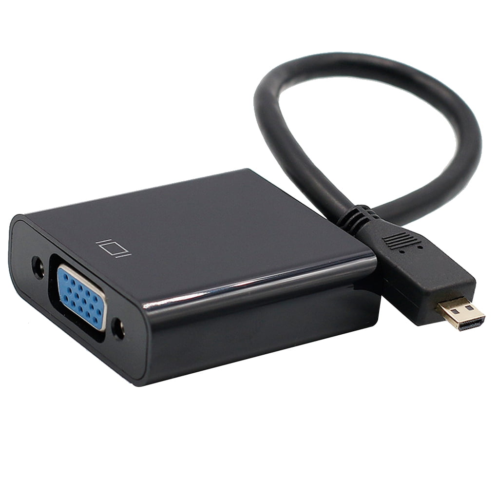 Boyijia Portable Micro HD Input to VGA Output Mini HD Male Adapter to ...