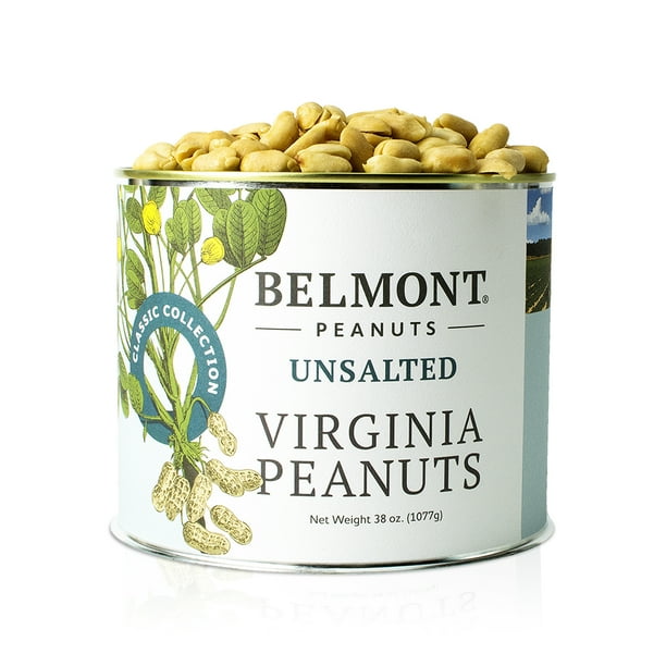 Belmont Peanuts Unsalted Virginia Peanuts, 38Oz - Walmart.com - Walmart.com