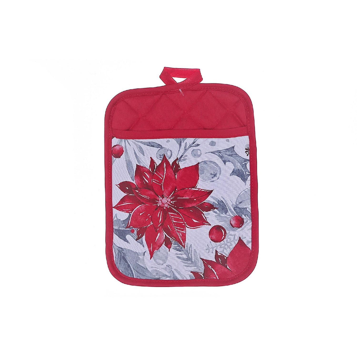 Click here for Ih Casadécor Christmas Pot Holder With Pocket Red... prices