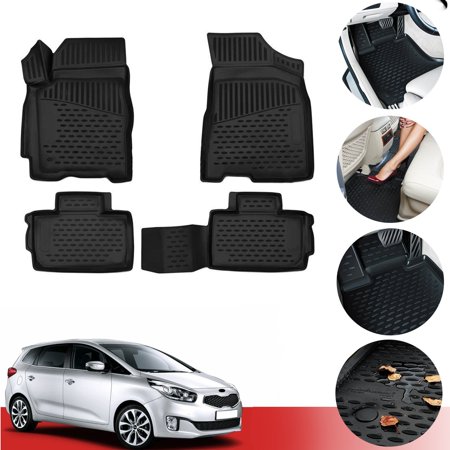 Floor Mats Liner For Kia Rondo 2014-2017 All Weather Molded 3D Black 5 ...