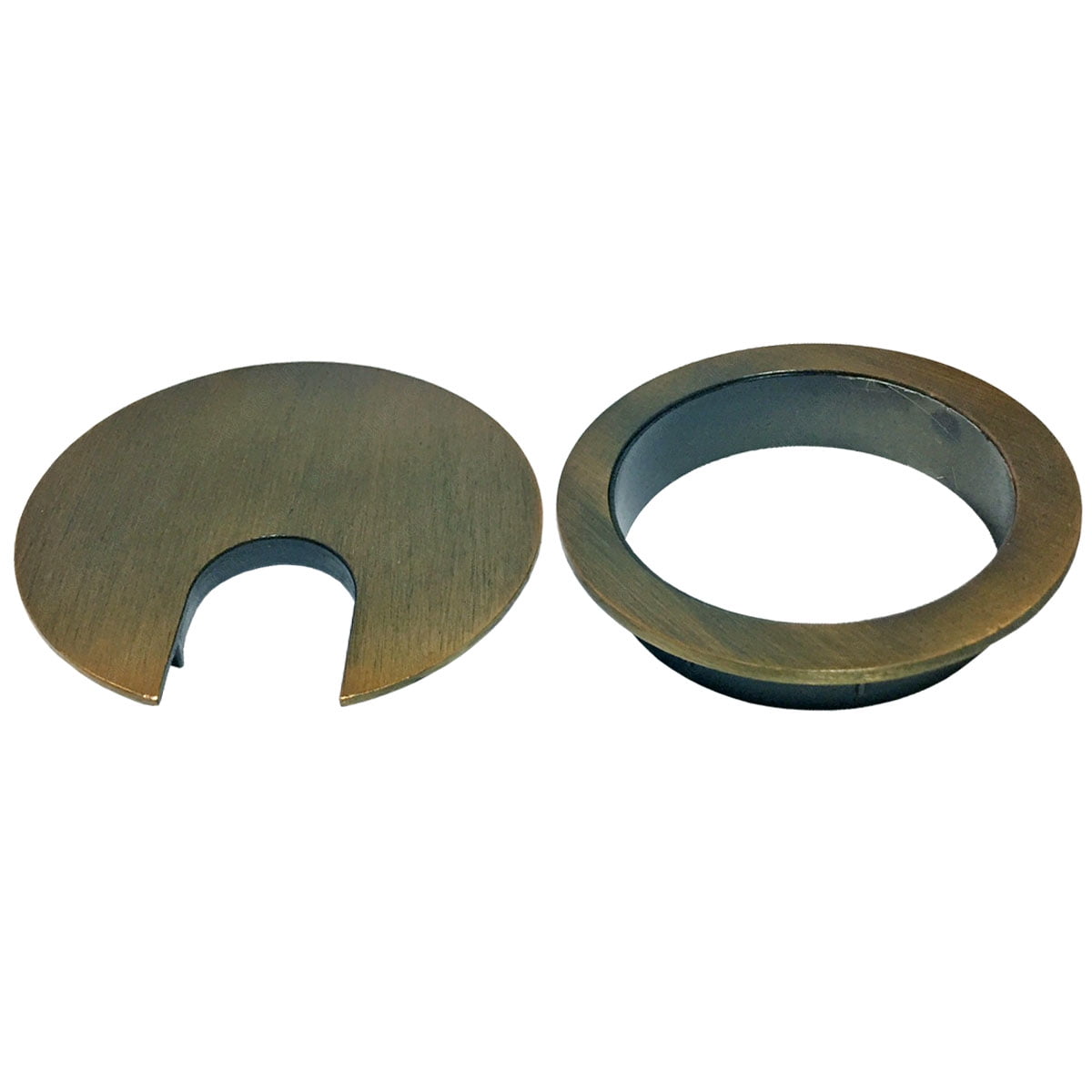 2-3/8" Two-Piece Metal Desk Grommet - Color: Brushed Bronze - Walmart.com
