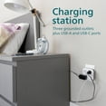 Philips Surge Tap, 3 Outlet, 1 USB-A, 1 USB-C, 12W, 980J, White ...