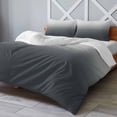 4 Piece Duvet Cover Set Full, Abstract Ombre Grey Soft Breathable ...