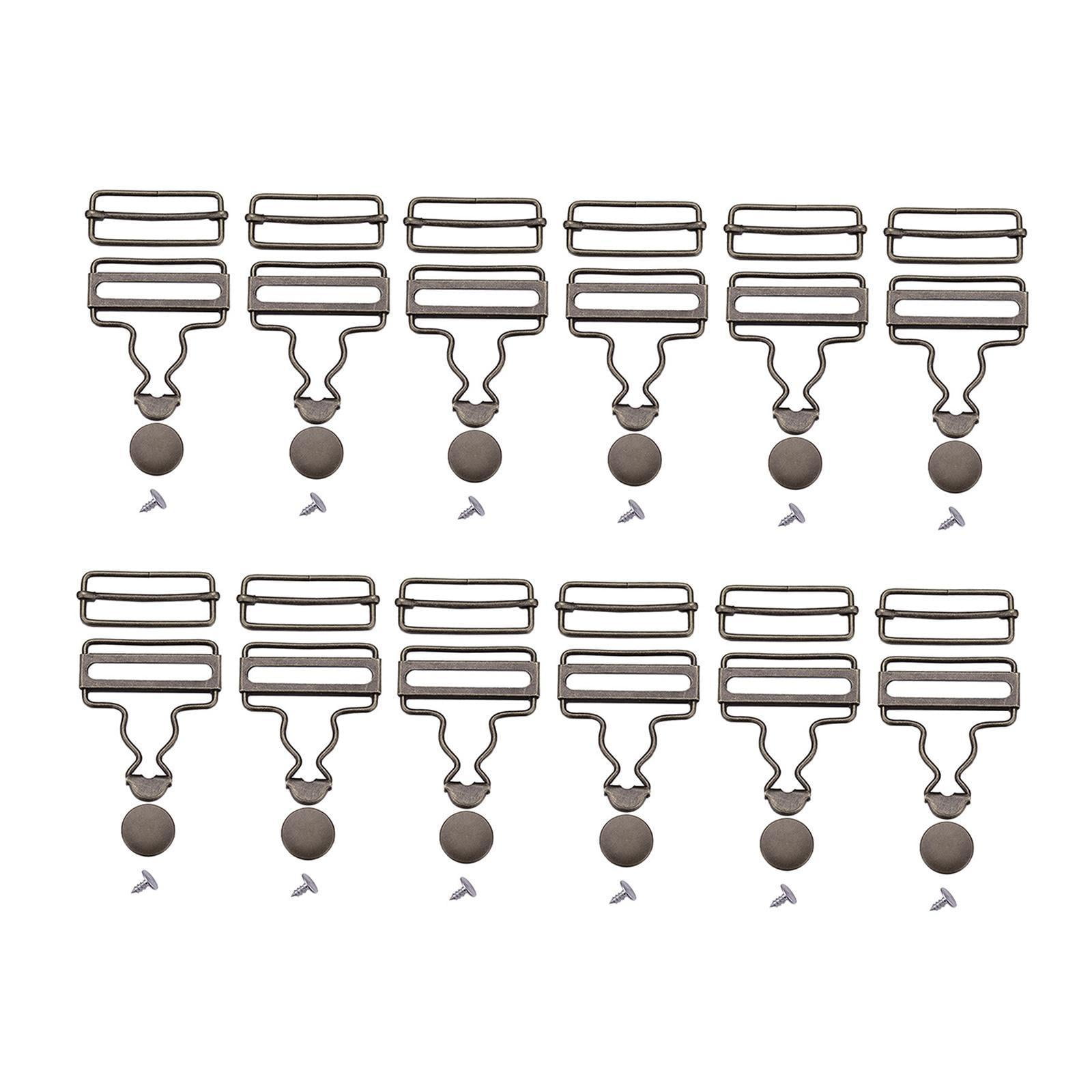 12 Buckles Dungaree Clips for Suspenders Fasteners 32mm - Walmart.com