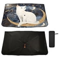 BZSMCE Crescent Moon Cat Car Windshield Foldable Sunshade Umbrella UV ...