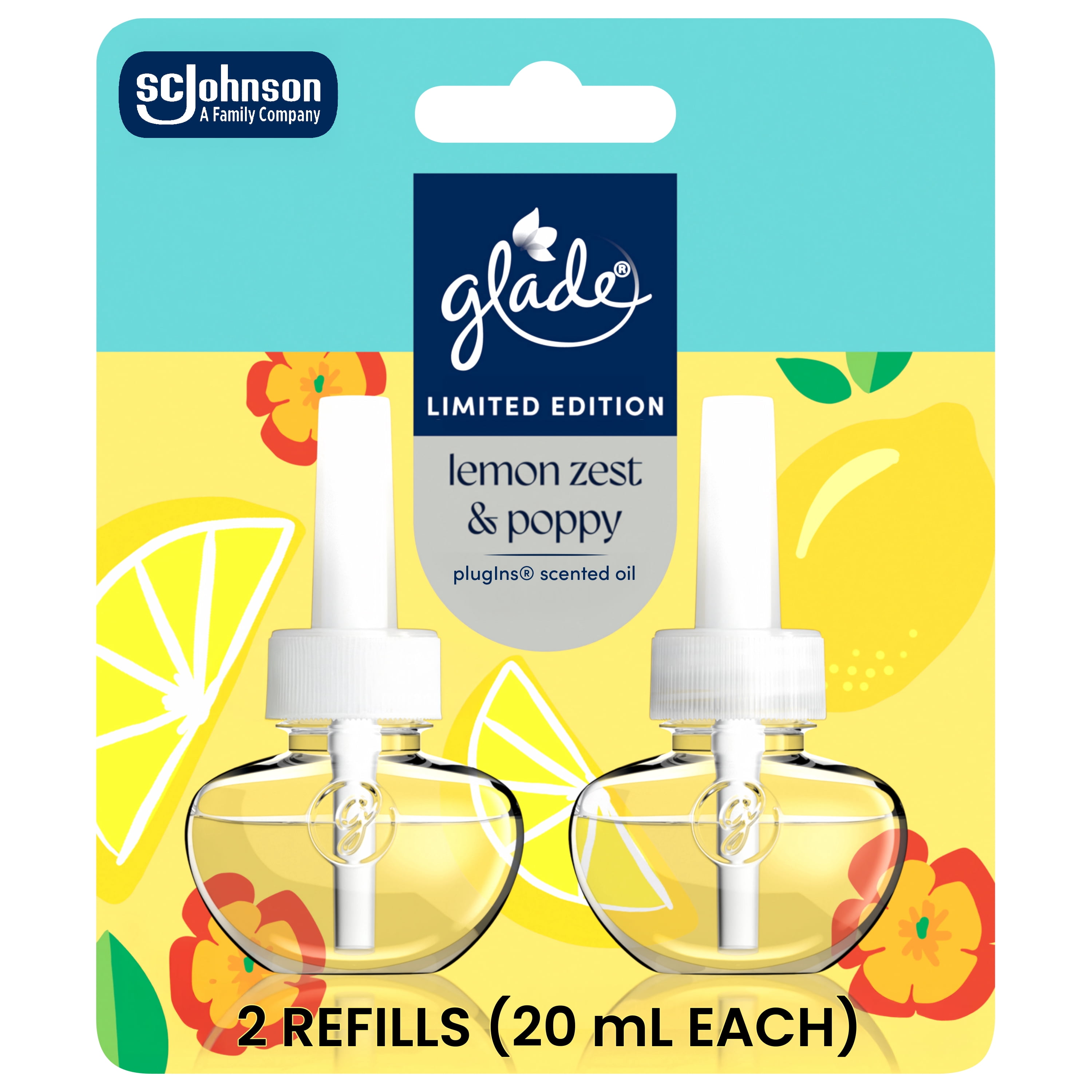 Glade PlugIns® Air Freshener Oil Refill, Lemon Zest & Poppy - Walmart.ca
