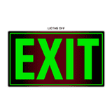 Photoluminescent Exit Sign; Glow In The Dark (Red) / UV Inks on ...