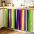 Abstract Cabinet Curtains for Kitchen 28"W x 51"L, Colorful Mexican ...