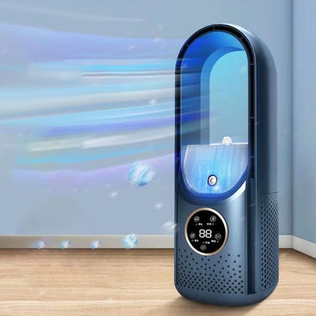 Bladeless Fan Portable Air Conditioner LED Display Desktop Fanless ...