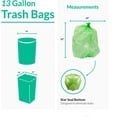 Biodegradable 13 Gallon Trash Bags | 100 Count | ASTM D6954 | Green ...
