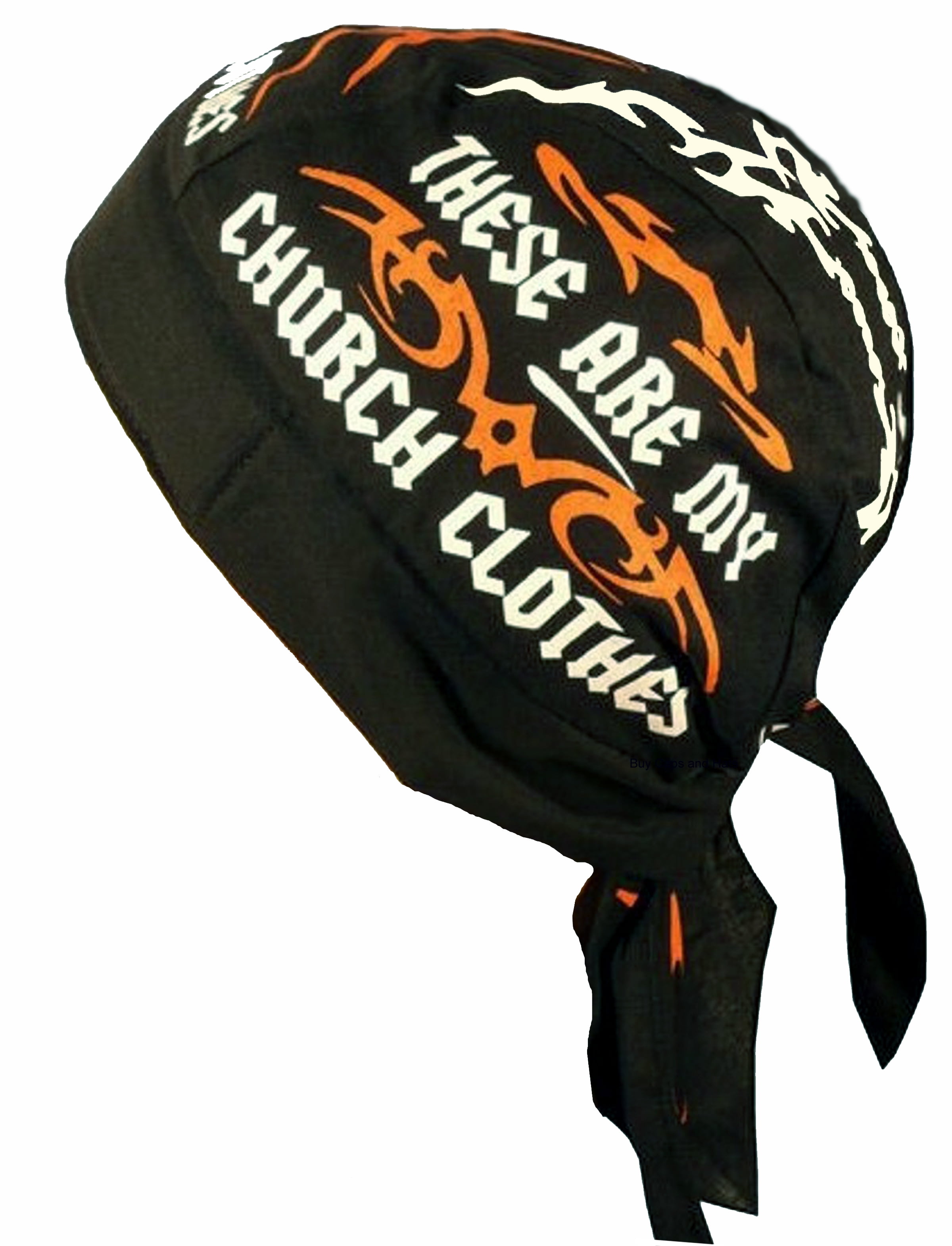 CHRISTIAN Doo-Rag with SWEATBAND Motorcycle Skull Cap Bikers Do-Bandana ...