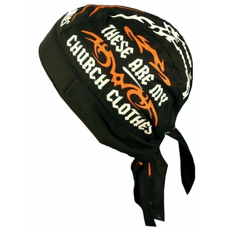 CHRISTIAN Doo-Rag with SWEATBAND Motorcycle Skull Cap Bikers Do-Bandana ...