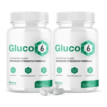 (2 Pack) Gluco 6 - Advanced Glucose Diabetic Support & Blood Sugar ...