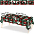 Harlier Christmas Buffalo Plaid Snowflake Tablecloths, 54" x 108 ...