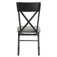 Set of 2 Grey and Black Side Chairs | Industrial Aesthetic with Pipe ...
