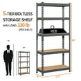 Topeakmart 4 Pieces of 5 Tiers Boltless Storage Shelf Goods Rack for ...