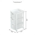 Rimax All-purpose Plastic Resin 3-Drawer Organizer Unit with Roller ...