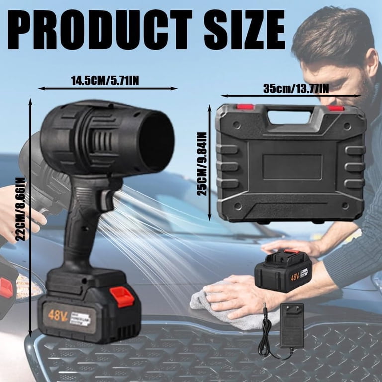 Cordless Blower Turbo Jet Double-Blow Cordless Air Duster - High-Power ...