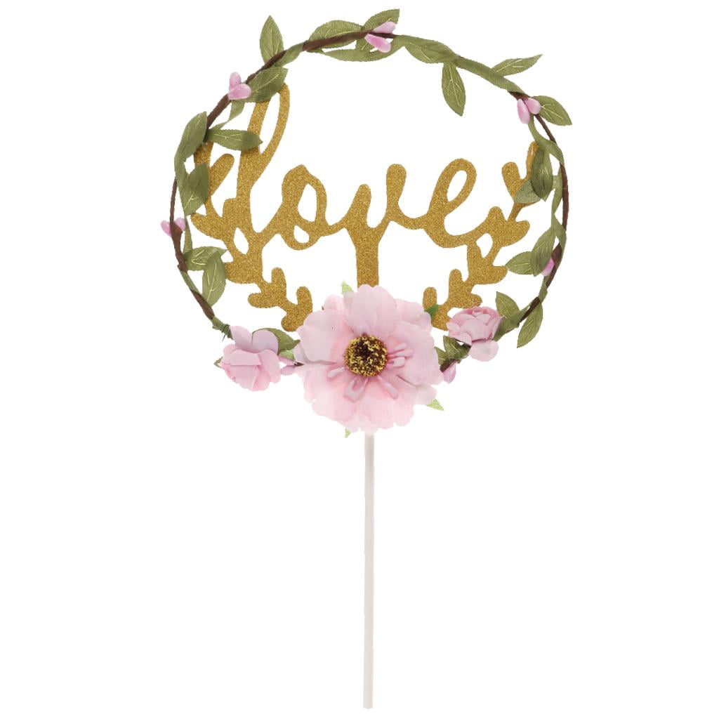 1 Piece Cake Topper Brillante Amor Suministro De Envoltorio ...
