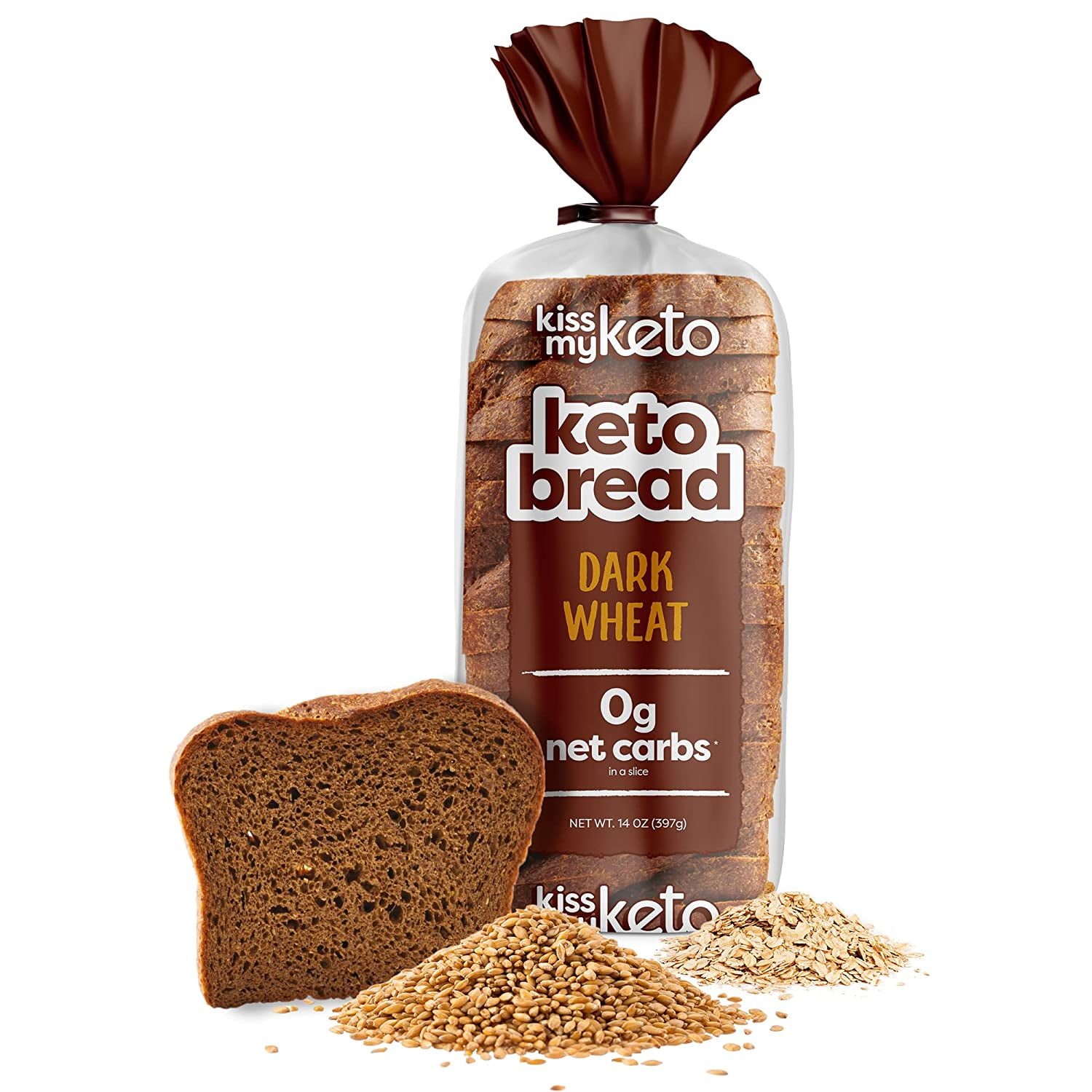 Kiss My Keto Bread Zero Carb (0g-Net) – Wheat Bread Loaf, Low Calorie ...