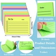 9Pcs Sticky Notes Pads 4x2.7in Colored Sticky Notes Wide Lined Pocket ...
