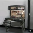 WORKPRO 2-in-1 48-inch Workbench and Cabinet Combo with Light, Steel ...