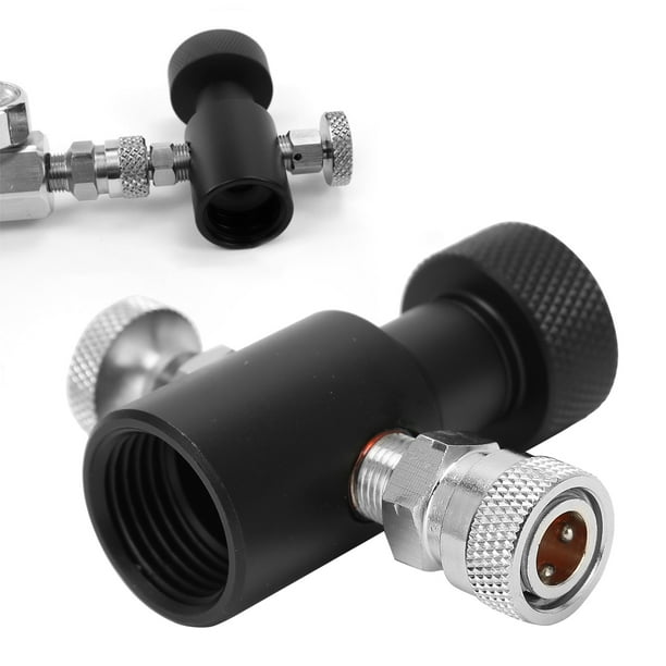 Loewten CO2 Refill Connector,CO2 Refill Adapter,G1/2-14 CO2 Refill Adapter Connector Black Soda ...