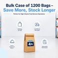 4 lb Brown Kraft Paper Bags – Durable Food Service Bags for Bakery ...
