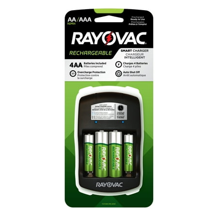 Rayovac Recharge 4 Position AA and AAA Rechargeable Batery Charger ...
