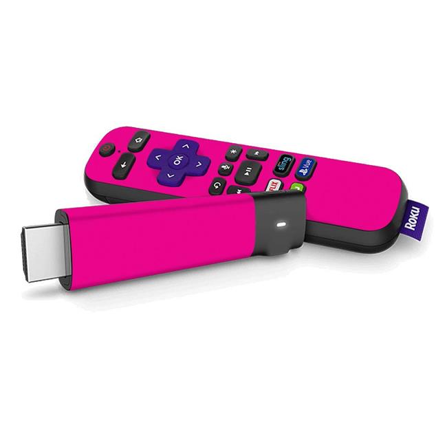MightySkins ROSTSPL-Solid Hot Pink Skin Decal Wrap for Roku Streaming ...