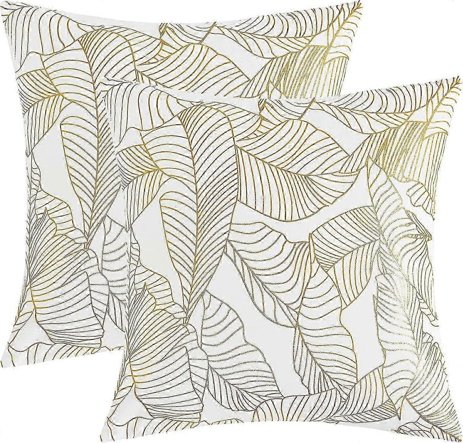 2025 Latest Model 45 x 45 cm Cream Set of 2 Velvet Cushion Covers 45x45 ...