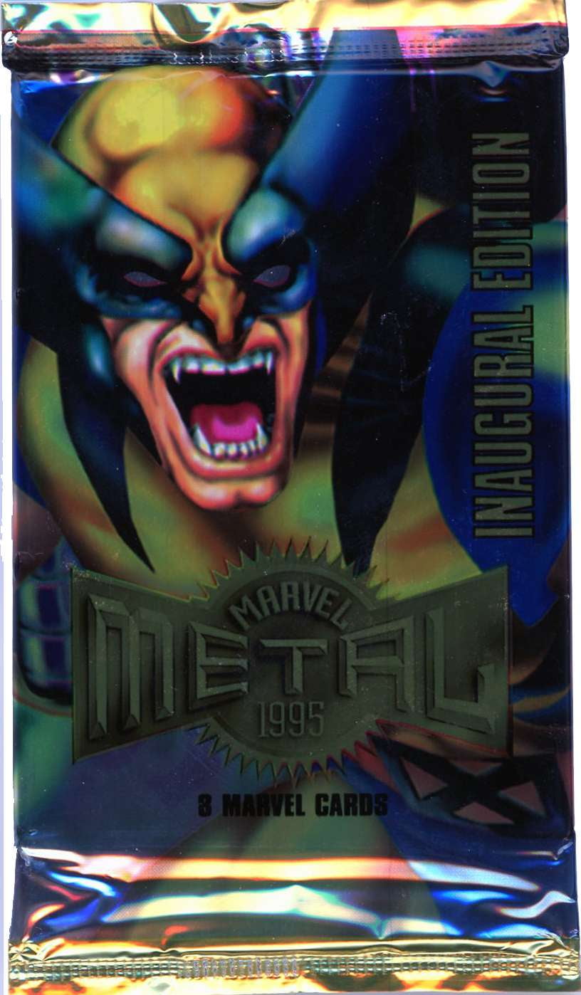 Marvel Metal 1995 Inauguaral Edition Trading Card HOBBY Pack (8 Cards ...