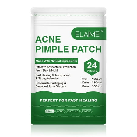 24 Patches Acne Pimple Patch Invisible Acne Removal Stickers Pimple ...