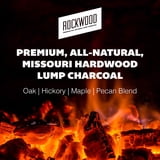 Rockwood Natural Lump Charcoal 20lbs 2pk, Premium Oak Hickory Cherry ...