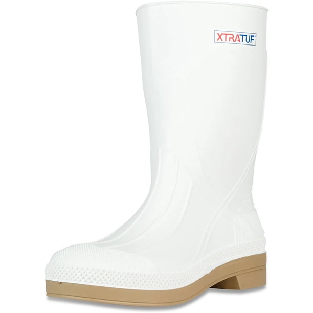 XTRATUF 7" Mens PVC Shrimp Boots, White 75136 - Walmart.com