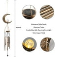 TiokMc Solar Wind Chimes, Retro Copper Bells, Crackle Glass Ball, 42 ...